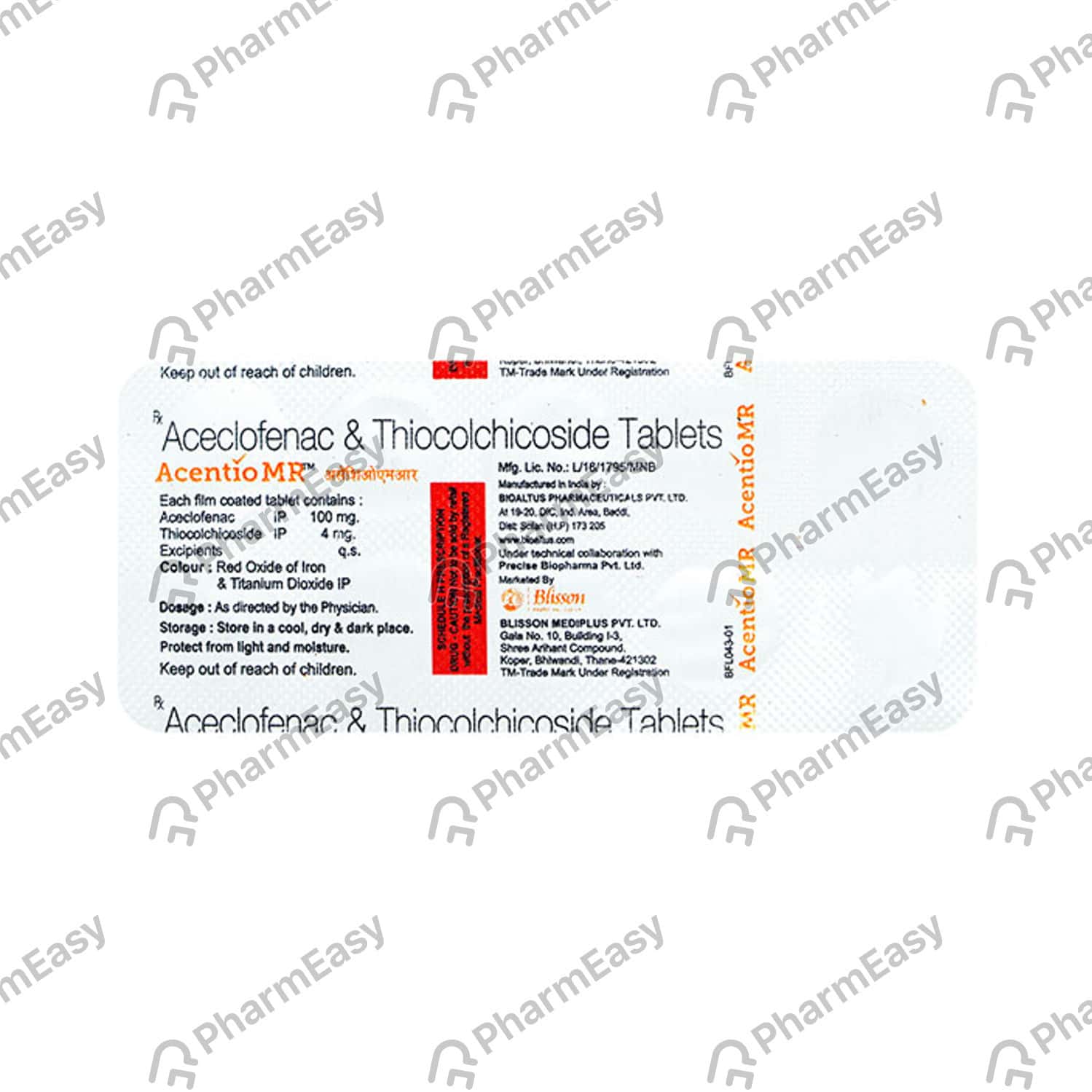 Acentio Mr Strip Of 10 Tablets: Uses, Side Effects, Price & Dosage ...
