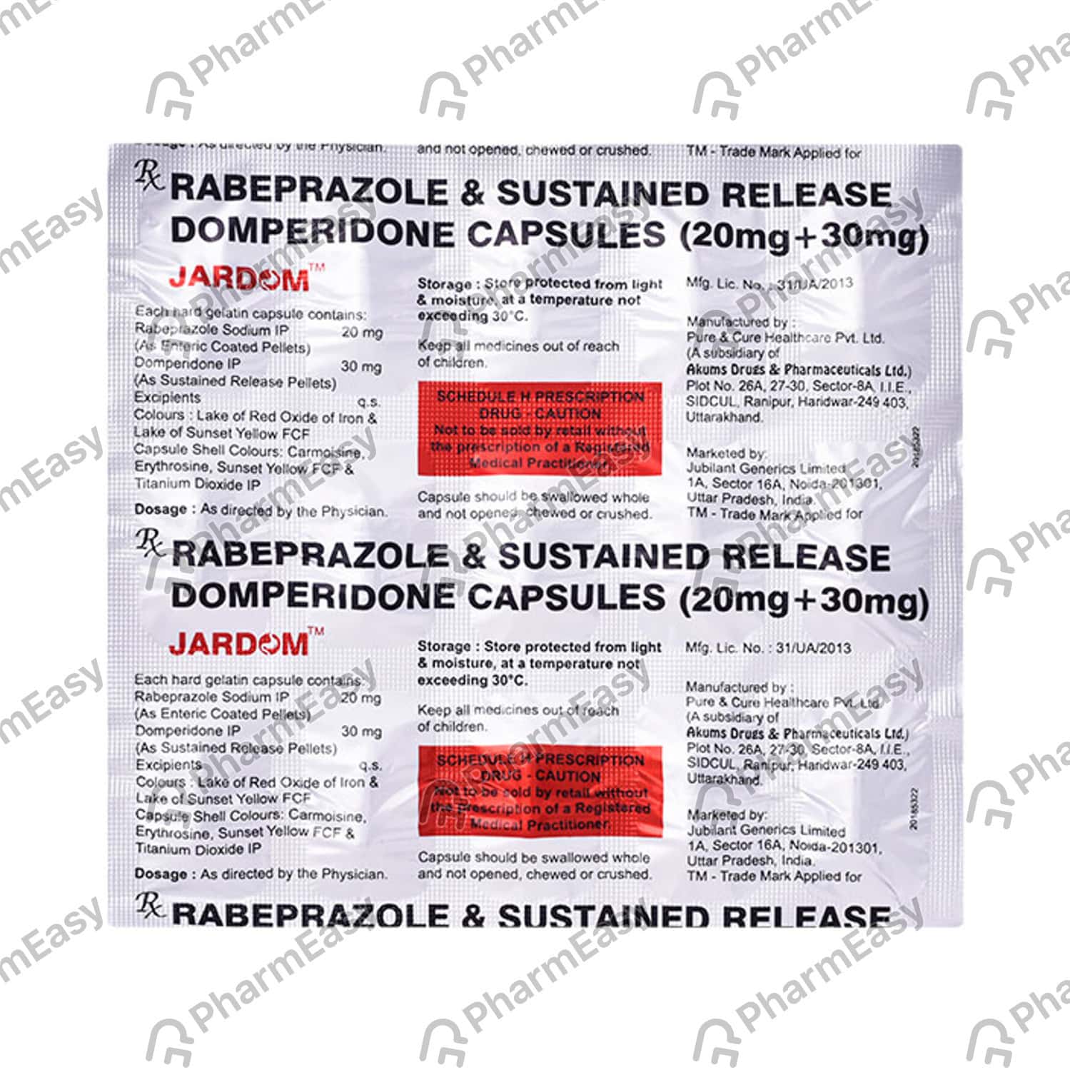 Jardom Strip Of 15 Capsules: Uses, Side Effects, Price & Dosage | PharmEasy