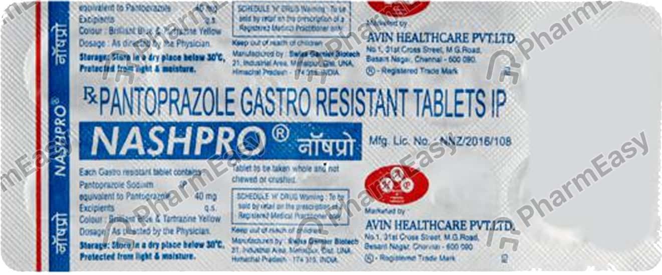 Nashpro 40 MG Tablet (10): Uses, Side Effects, Price & Dosage | PharmEasy
