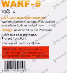 Warf-5 Tablet: Uses, Side-effects, Price, Dosage & More Info - PharmEasy
