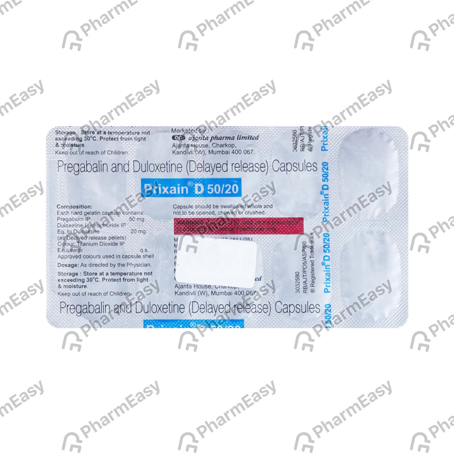 Prixain D 50/20 Strip Of 10 Capsules: Uses, Side Effects, Price ...