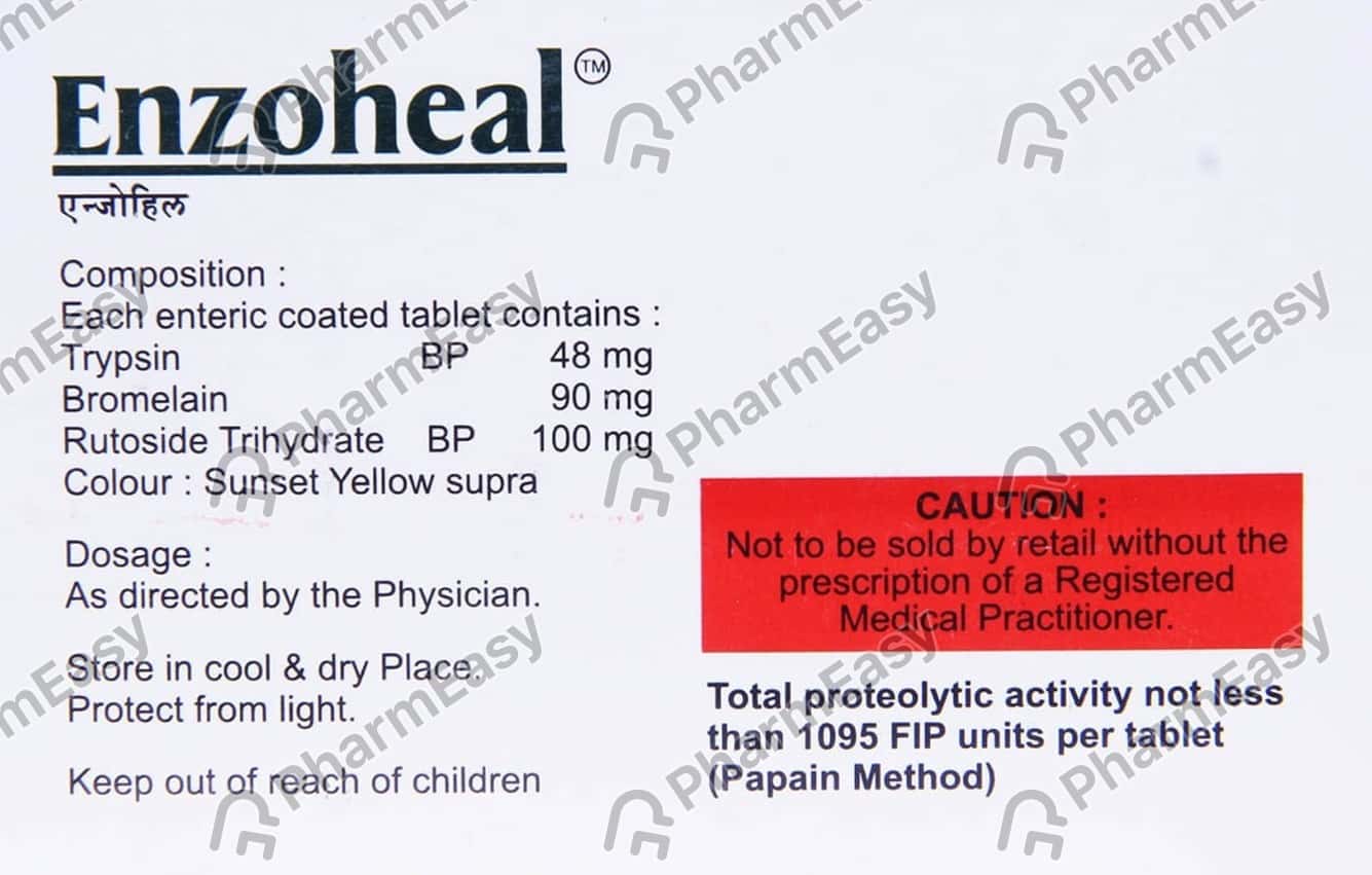 Enzoheal Strip Of 15 Tablets: Uses, Side Effects, Price & Dosage ...