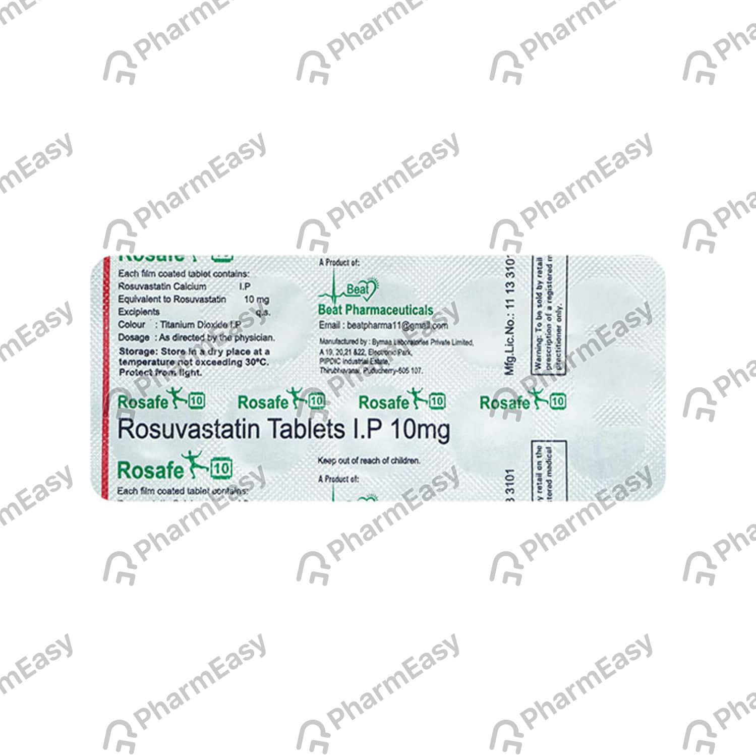Rosafe 10 MG Tablet (10): Uses, Side Effects, Price & Dosage | PharmEasy