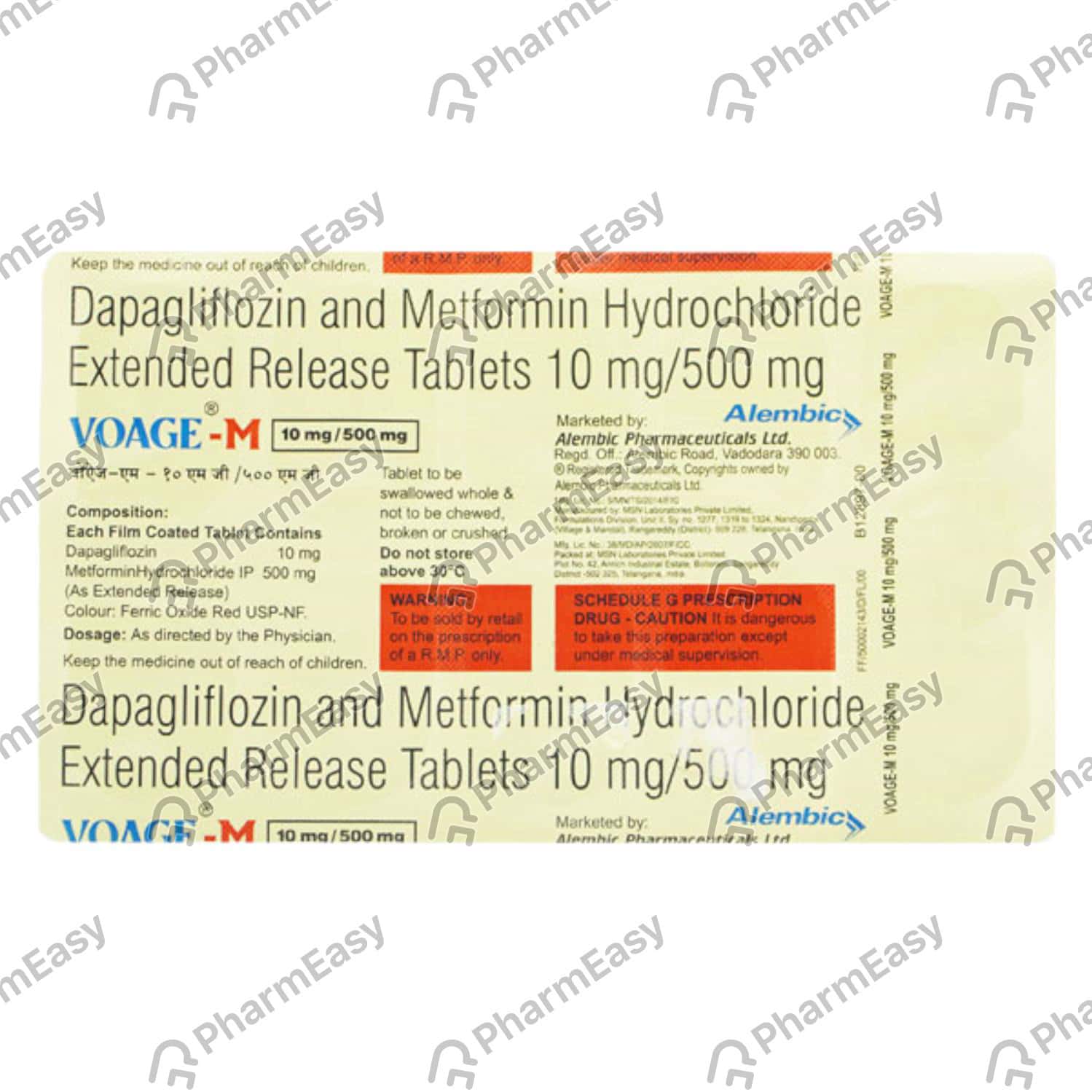 Voage M 10/500mg Strip Of 10 Tablets: Uses, Side Effects, Price ...