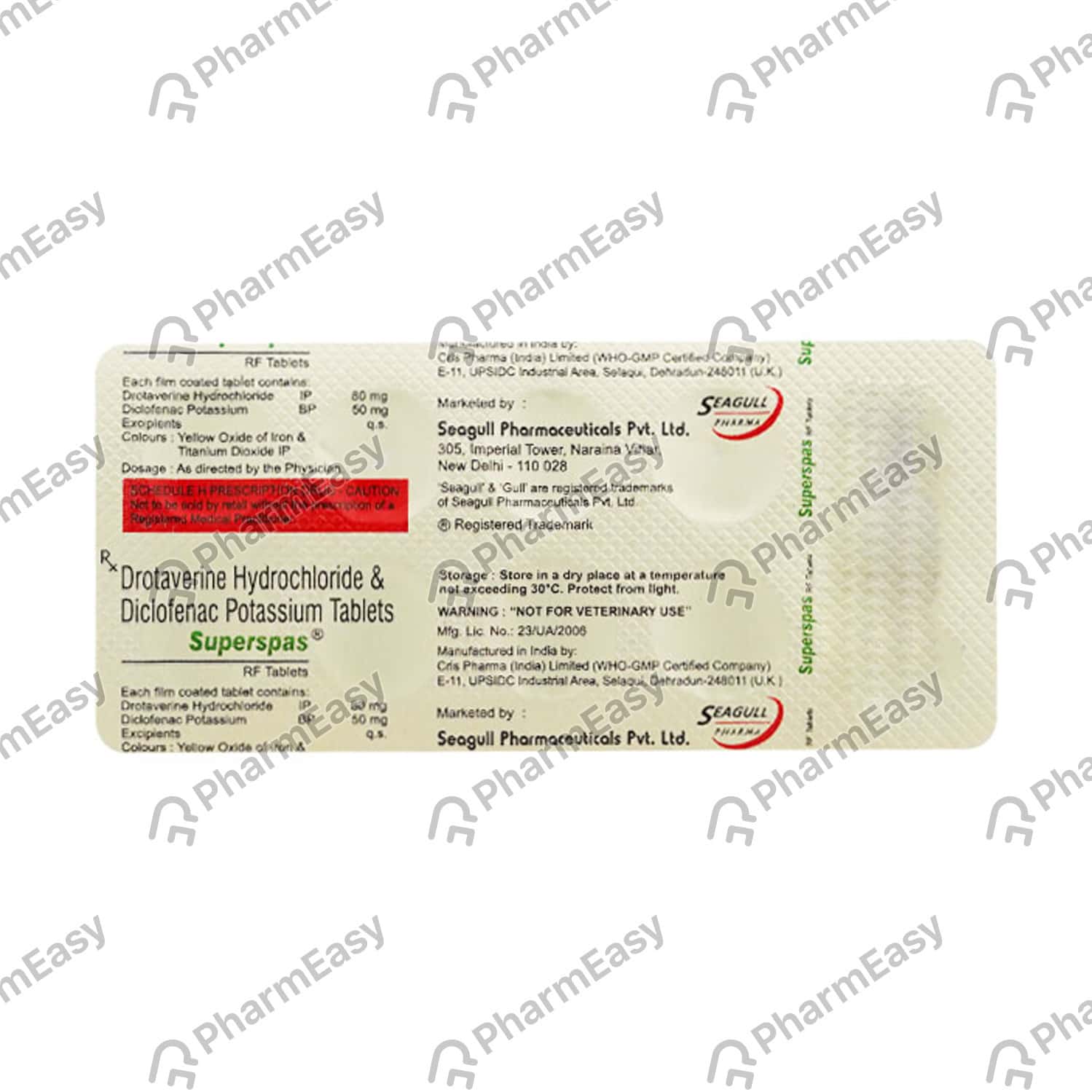 Buy Superspas Rf Strip Of 10 Tablets Online at Flat 15% OFF | PharmEasy