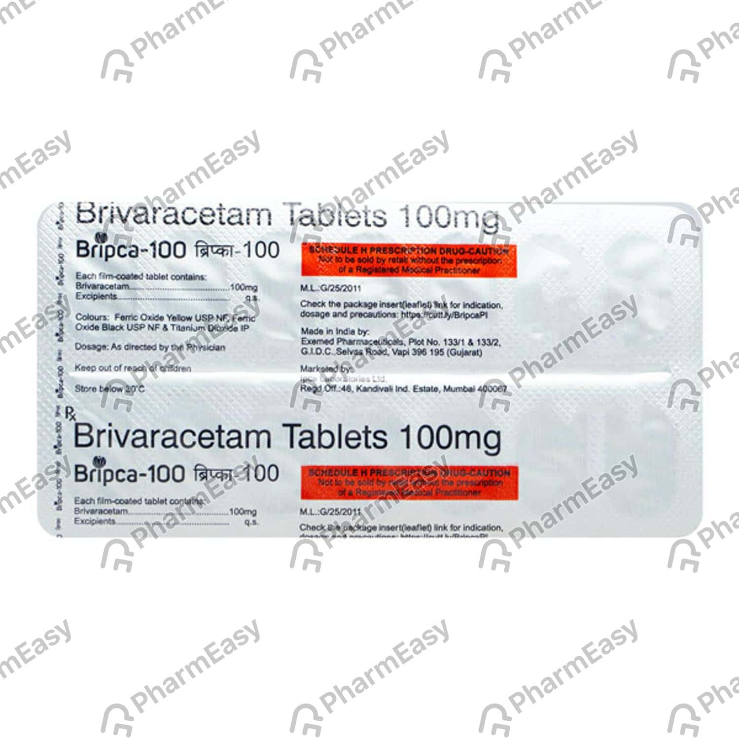 Bripca 100 MG Tablet (14): Uses, Side Effects, Price & Dosage | PharmEasy