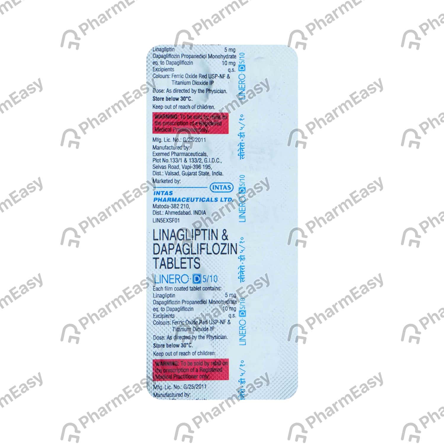 Linero D 5/10mg Strip Of 10 Tablets: Uses, Side Effects, Price & Dosage ...