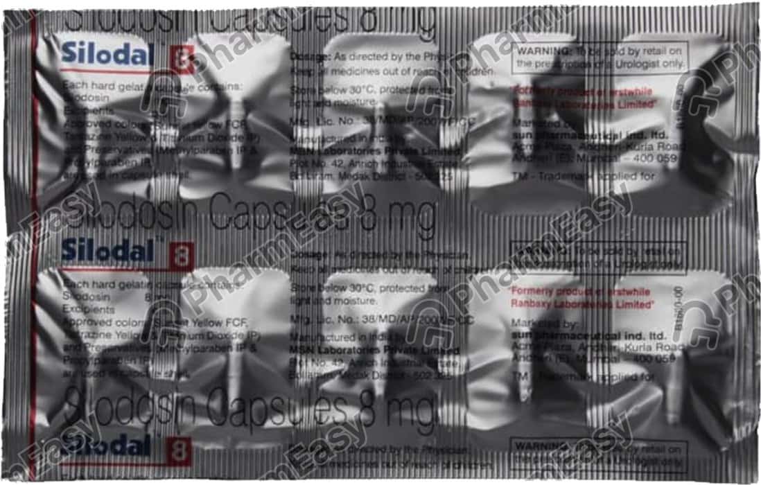 Silodonol 8 MG Capsule (10): Uses, Side Effects, Price & Dosage | PharmEasy