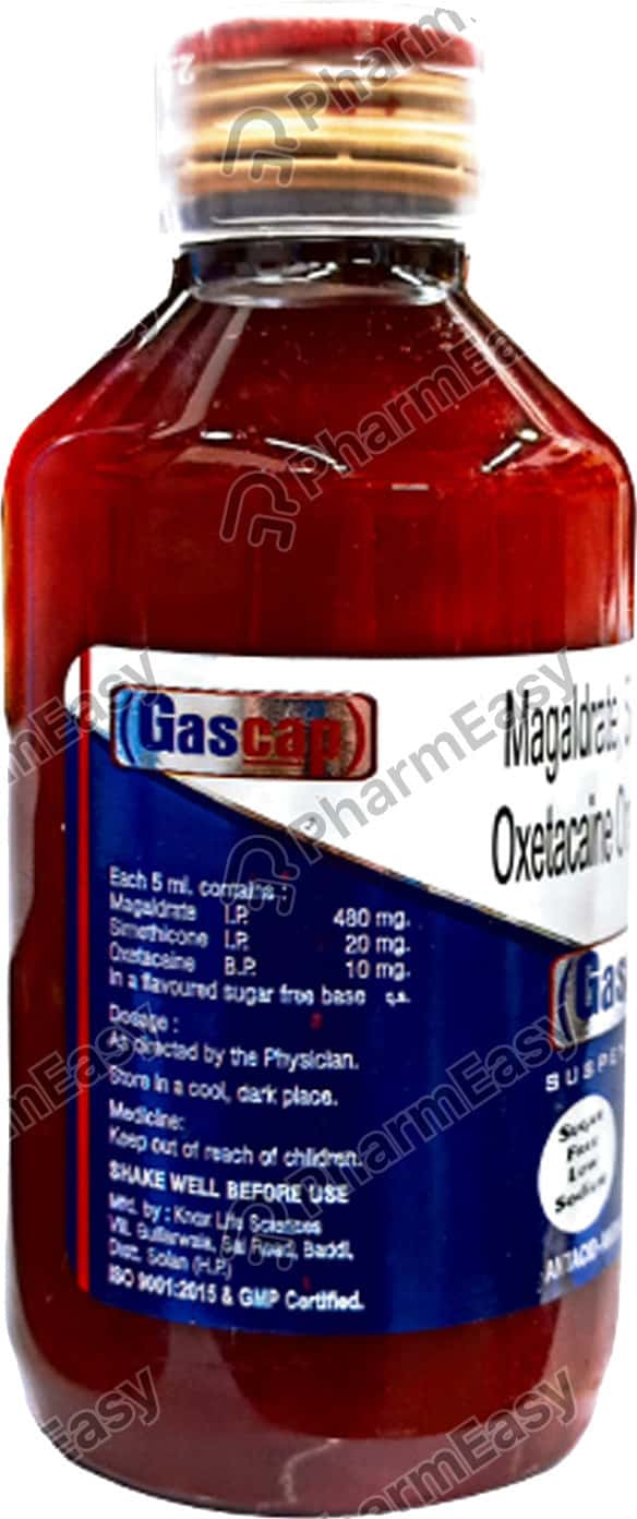Gascap Sugar Free Bottle Of 170ml Suspension: Uses, Side Effects, Price ...