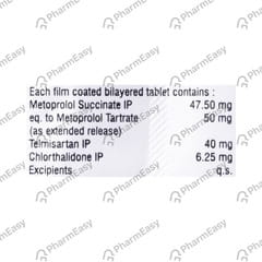 Metosartan Ch 50/6.25mg Strip Of 10 Tablets: Uses, Side Effects, Price ...