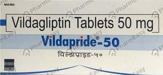 Vildapride 50 MG Tablet (10): Uses, Side Effects, Price, Dosage ...