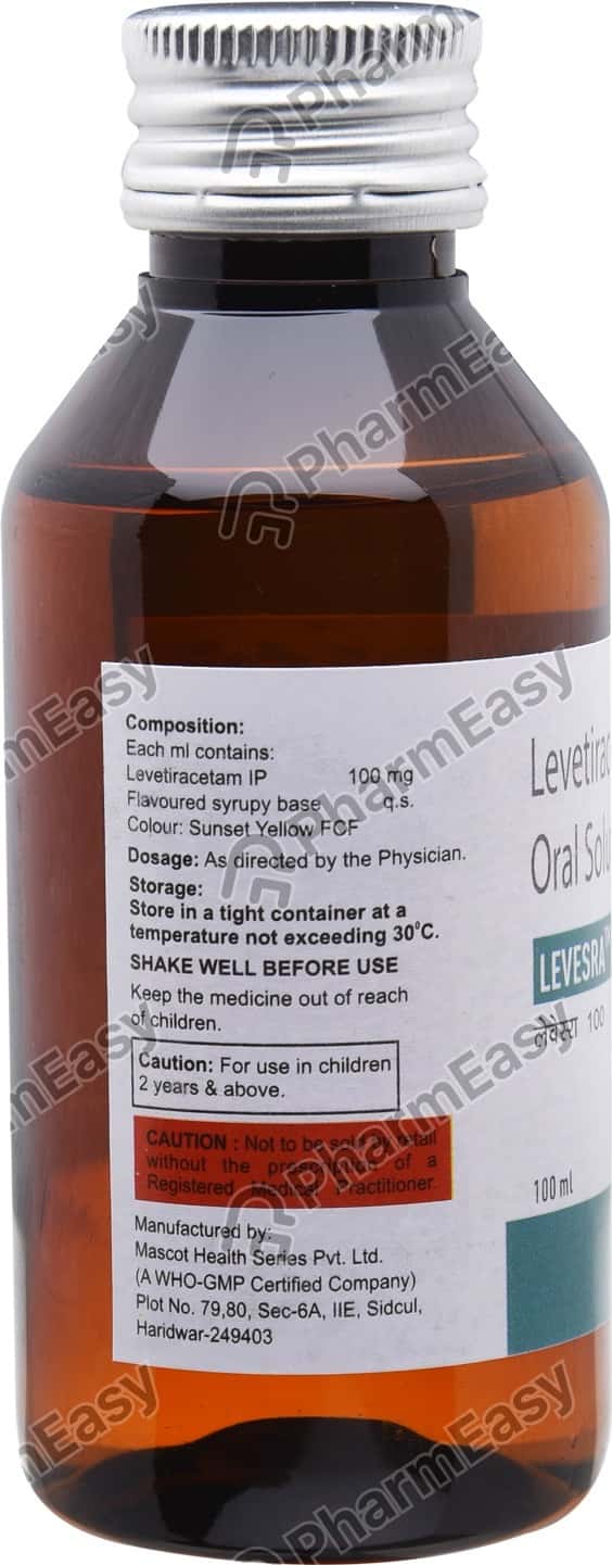 Buy Levesra 100 MG/ML Syrup (100) Online at Flat 15% OFF | PharmEasy
