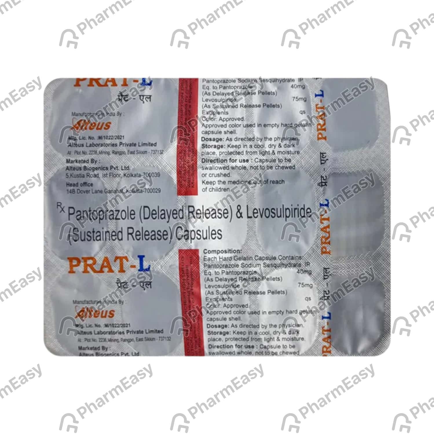 Prat L Strip Of 15 Tablets: Uses, Side Effects, Price & Dosage | PharmEasy