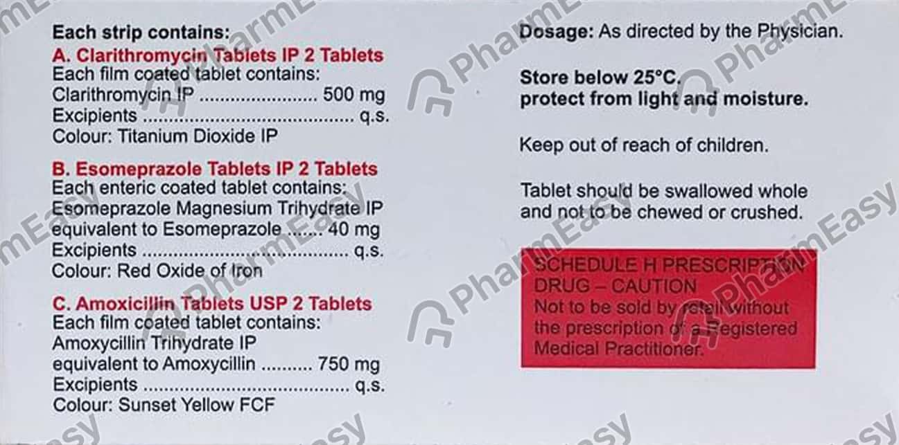 Pylokit Ac 500/40/750mg Strip Of 6 Combikit Tablet S: Uses, Side Effects, Price & Dosage | PharmEasy