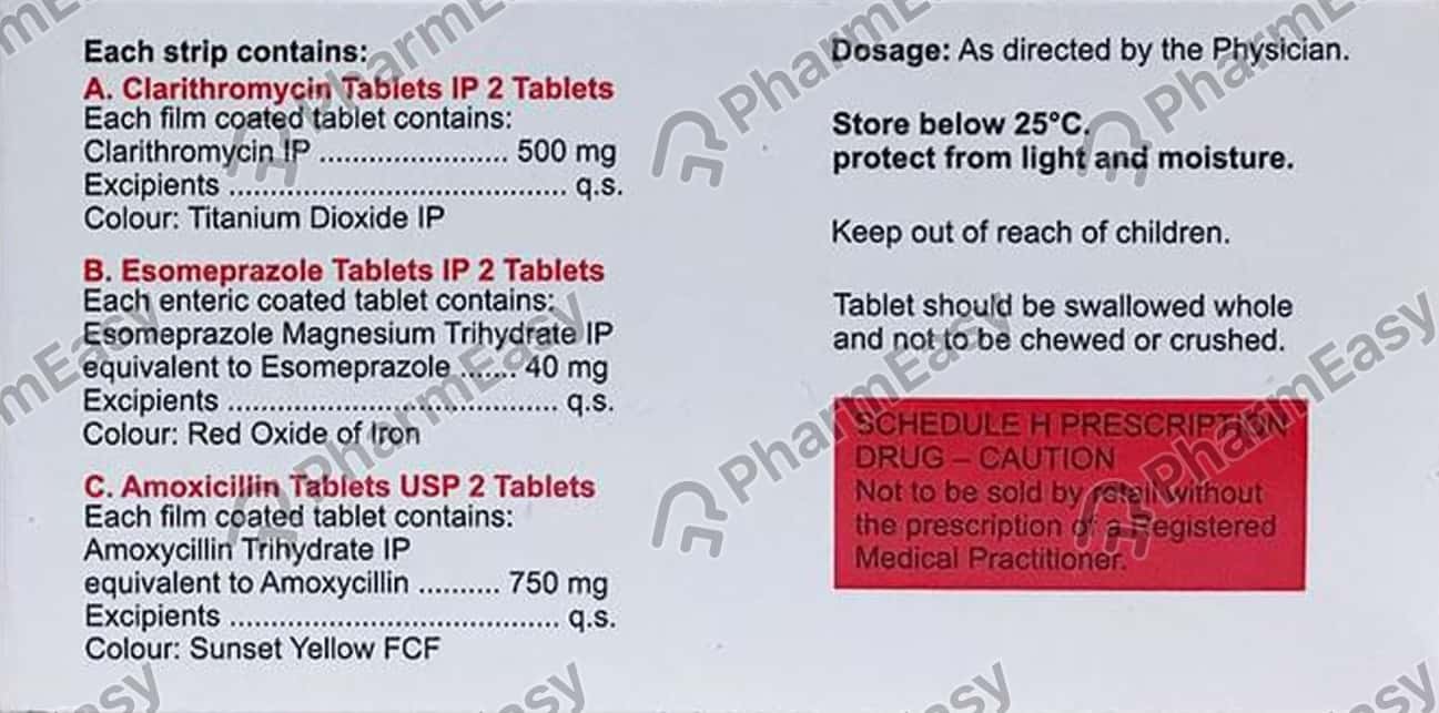 Pylokit Ac Strip Of 6 Tablets: Uses, Side Effects, Price & Dosage ...