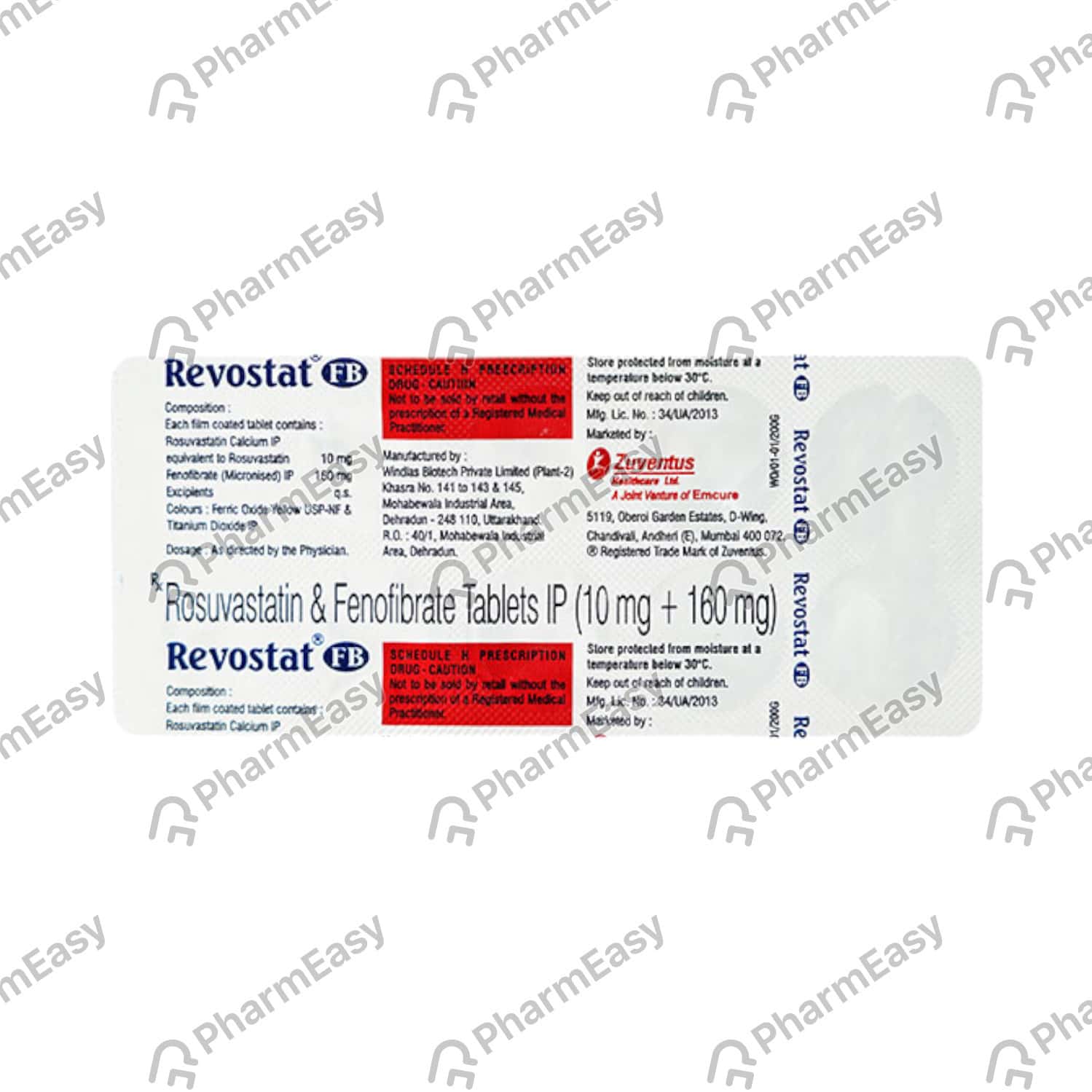 Revostat Fb Strip Of 10 Tablets: Uses, Side Effects, Price & Dosage ...