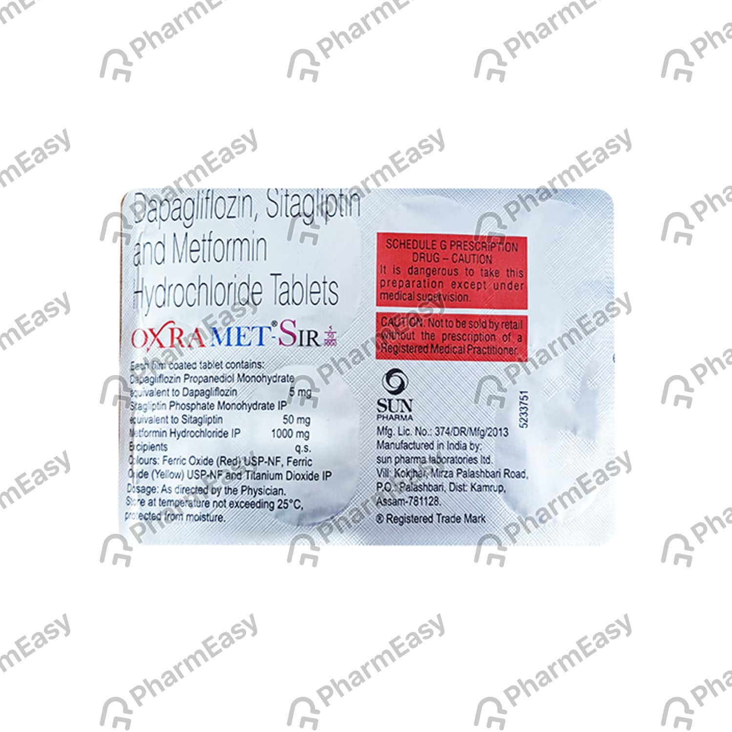 Oxramet S Ir 5/50/1000mg Strip Of 7 Tablets: Uses, Side Effects, Price ...