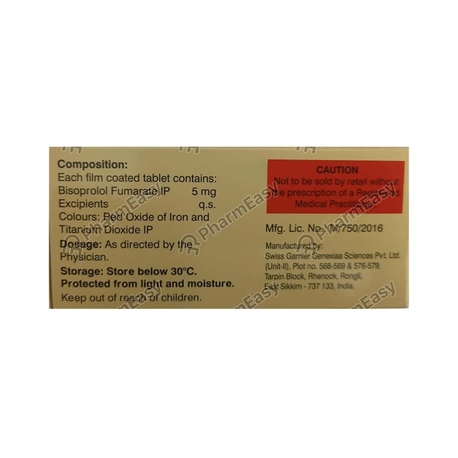 Buy Bisonext 5 MG Tablet (15) Online at Flat 18% OFF* | PharmEasy