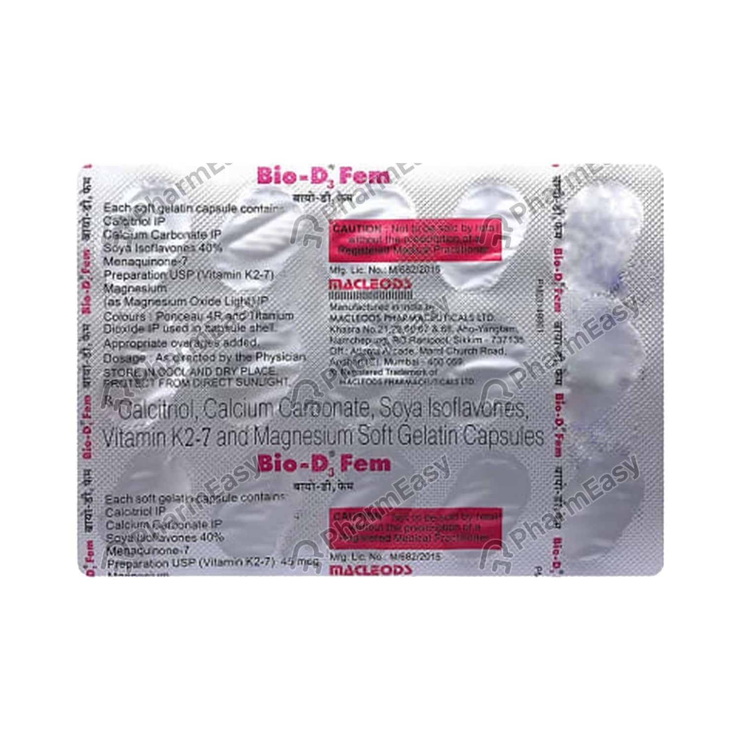Buy Bio D3 Fem Capsule 15'S Online at Flat 18% OFF* | PharmEasy