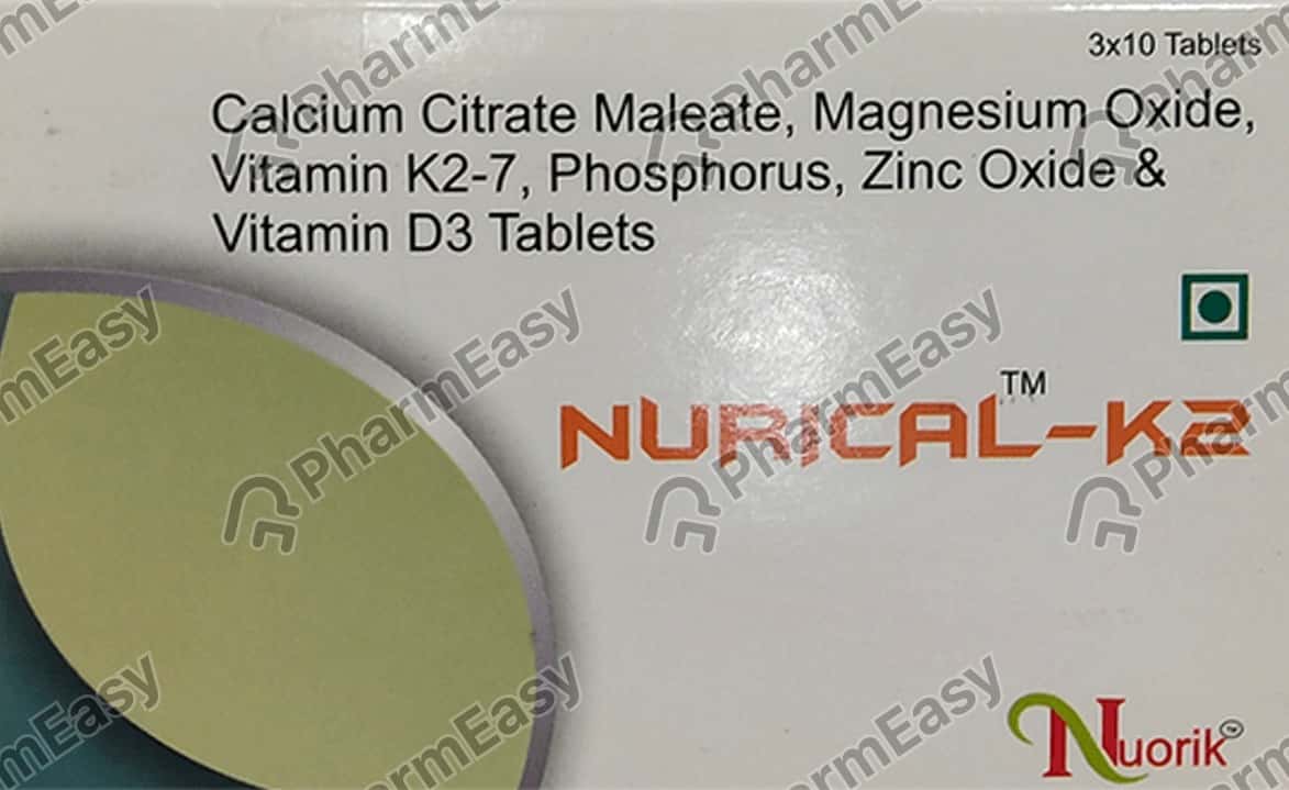 Buy Nurical K2 Strip Of 10 Tablets Online at Flat 15% OFF | PharmEasy