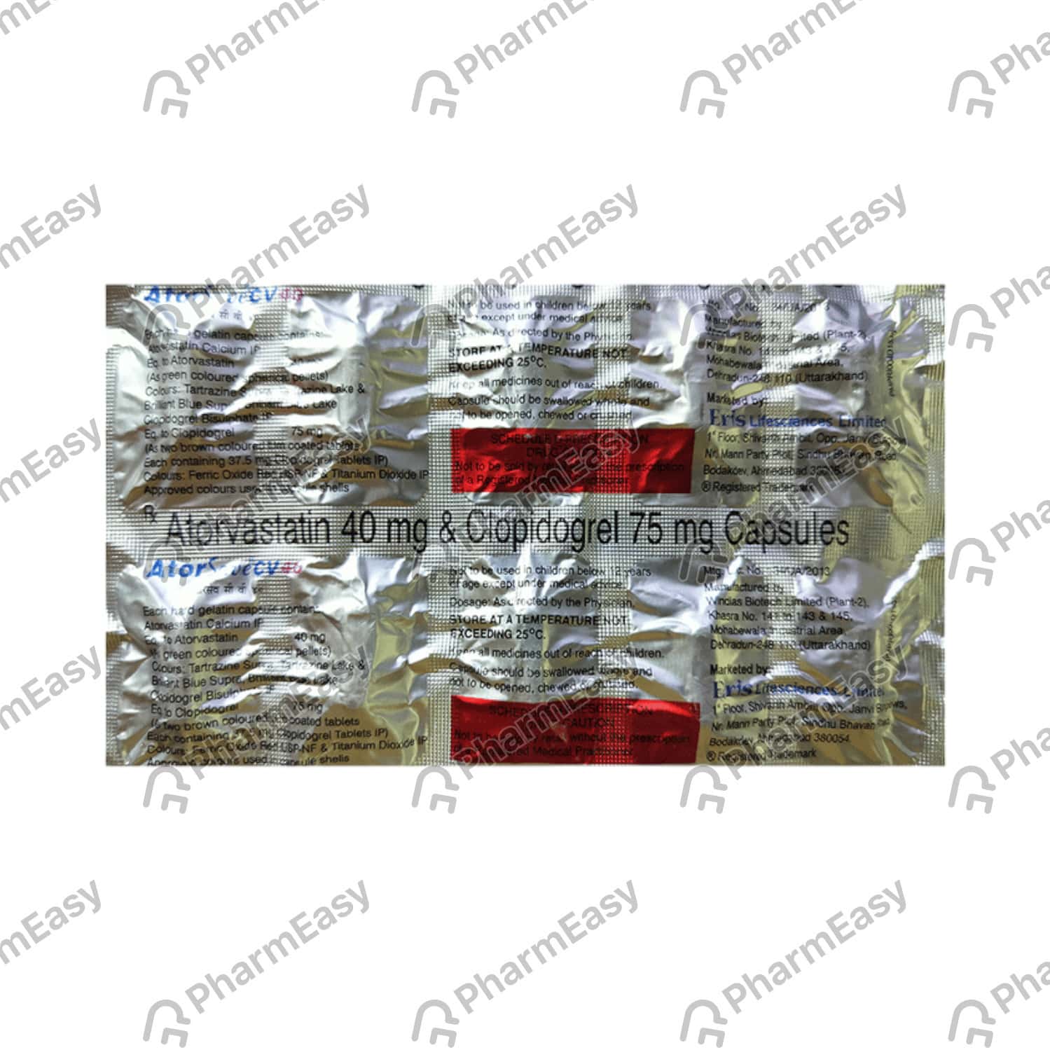 Atorsave Cv 40mg Strip Of 10 Capsules: Uses, Side Effects, Price ...