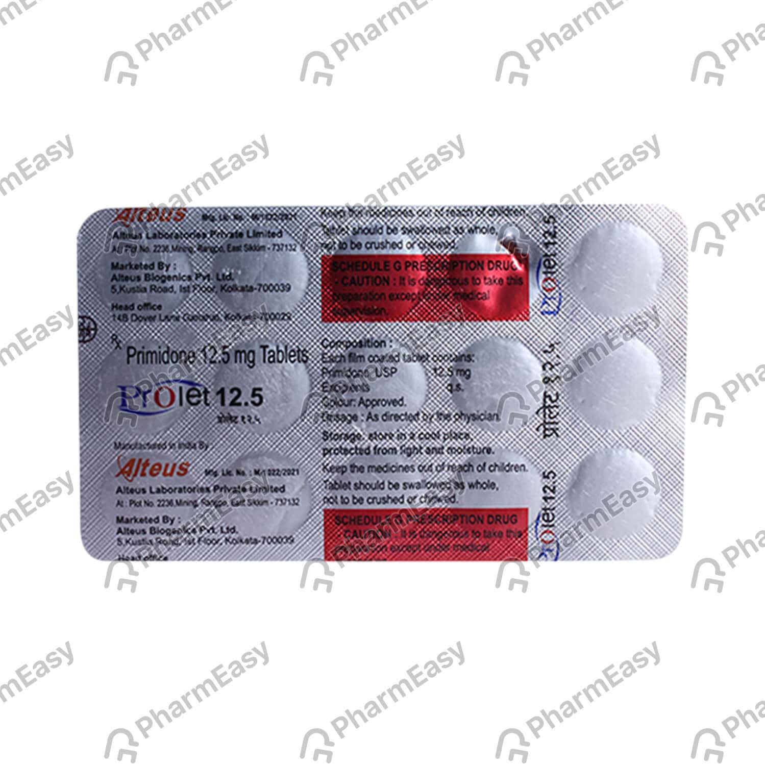 Prolet 12.5 MG Tablet (10): Uses, Side Effects, Price & Dosage | PharmEasy