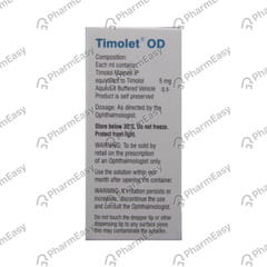 Timolet 0.5 % Eye Drop (5): Uses, Side Effects, Price & Dosage | PharmEasy