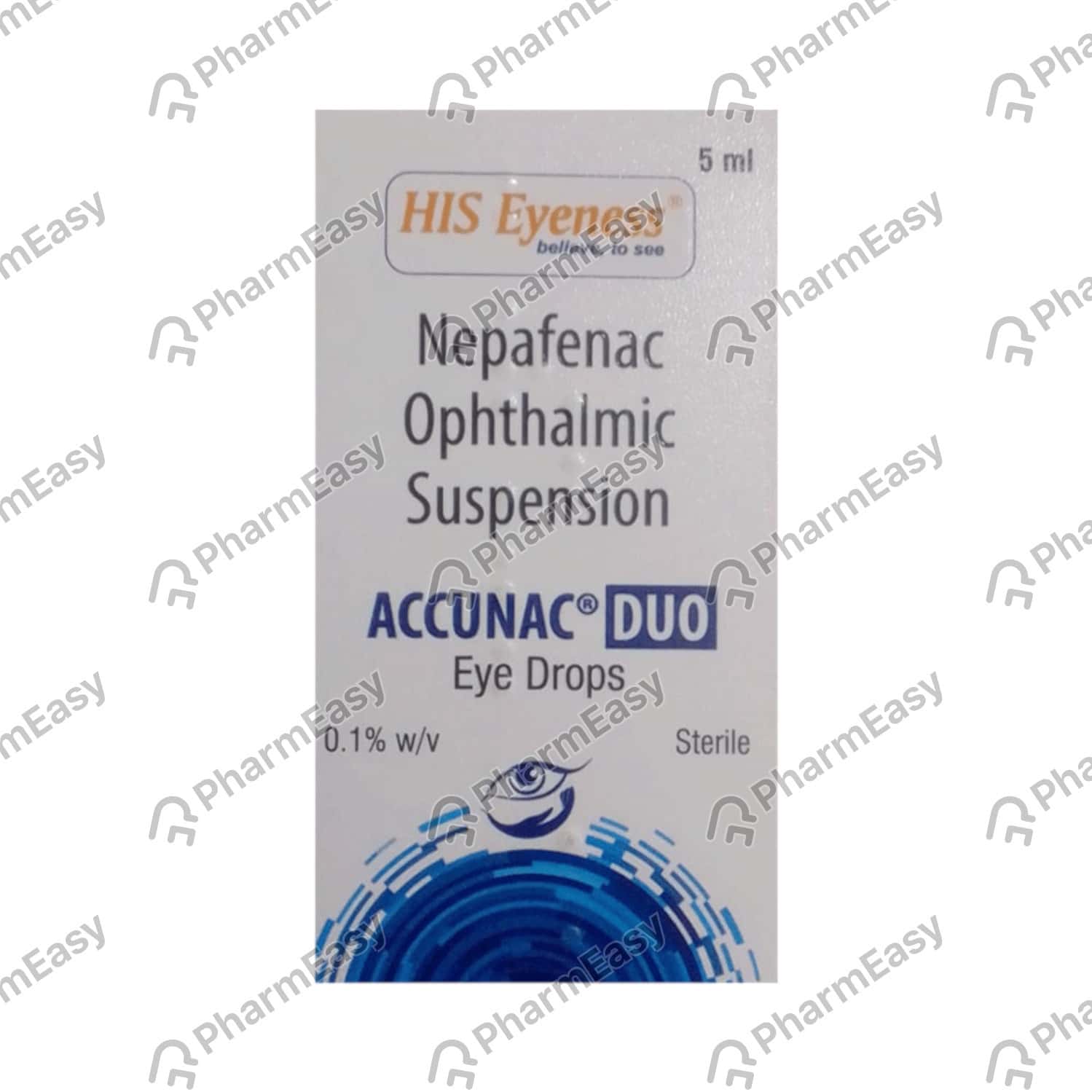 Accunac Duo 0.1 %W/V Eye Drop (5): Uses, Side Effects, Price & Dosage ...