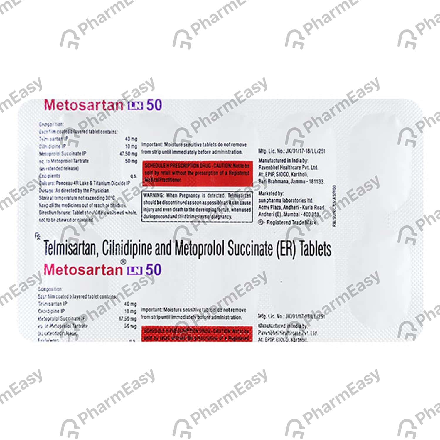 Buy Metosartan Ln 50mg Strip Of 10 Tablets Online at Flat 15% OFF ...
