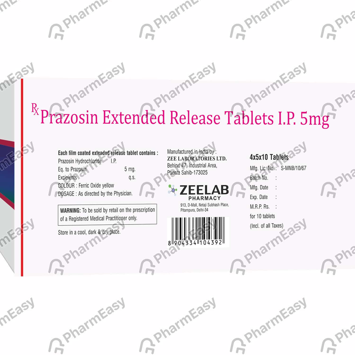 Buy Zosimin Er 5 MG Tablet (10) Online at Flat 15% OFF | PharmEasy