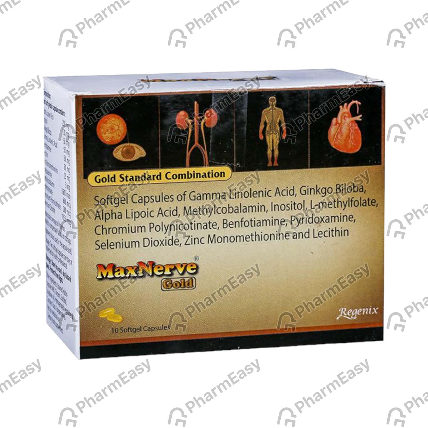 Buy Maxnerve Gold Strip Of 10 Capsules Online at Flat 15% OFF | PharmEasy