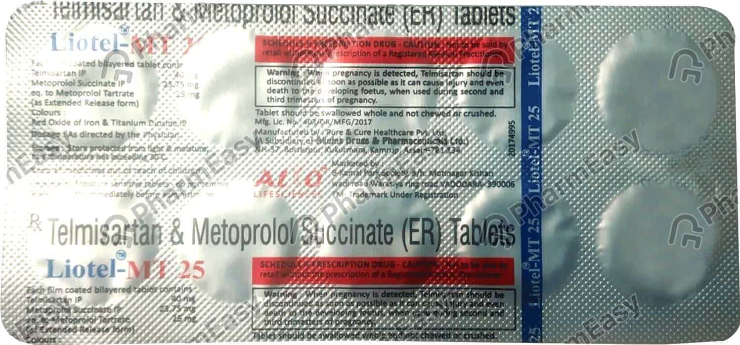 Liotel Mt 25mg Strip Of 10 Tablets: Uses, Side Effects, Price & Dosage ...