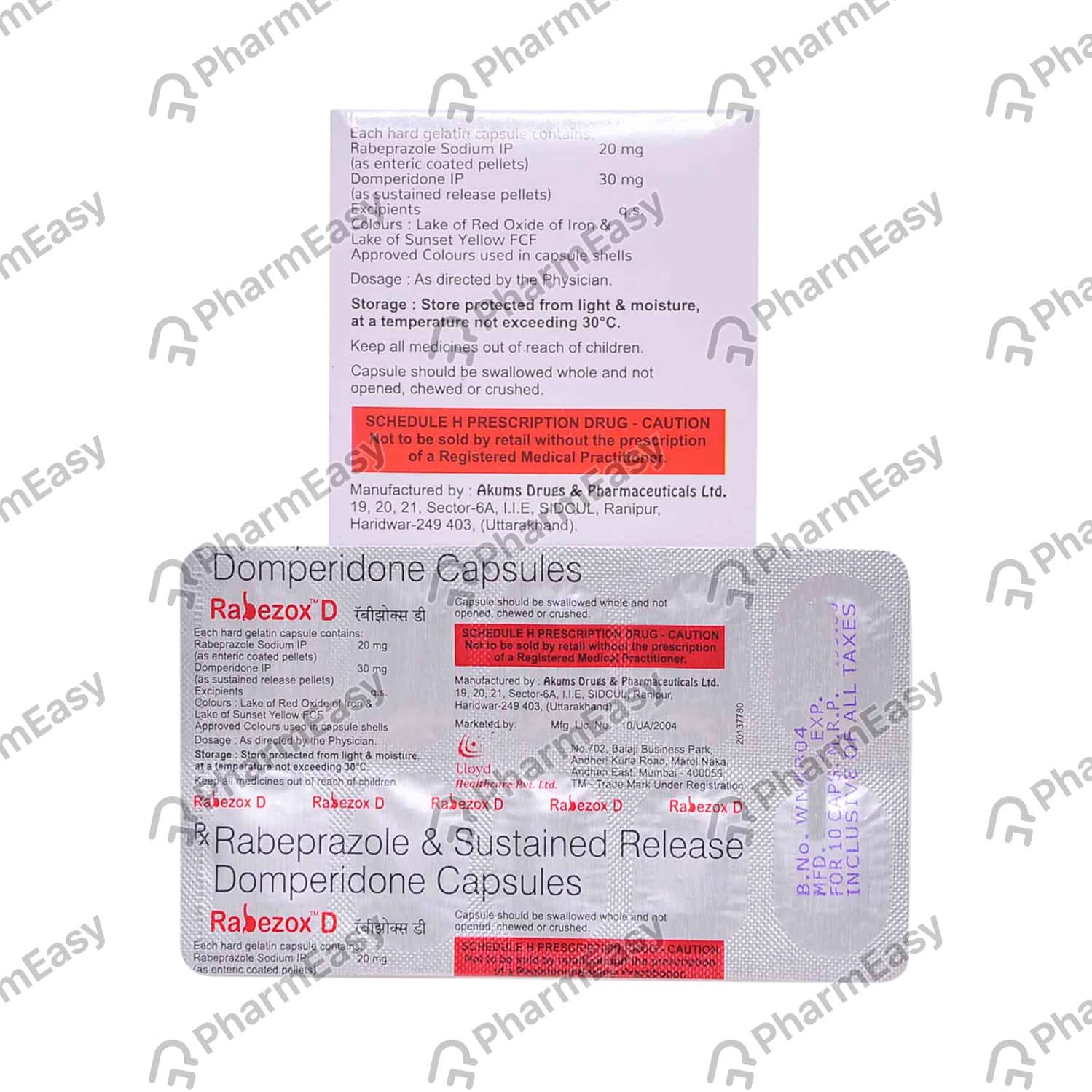 Buy Rabezox D Strip Of 15 Capsules Online at Flat 15% OFF | PharmEasy