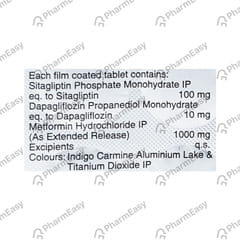 Sitara Dm 1000mg Strip Of 10 Tablets: Uses, Side Effects, Price ...