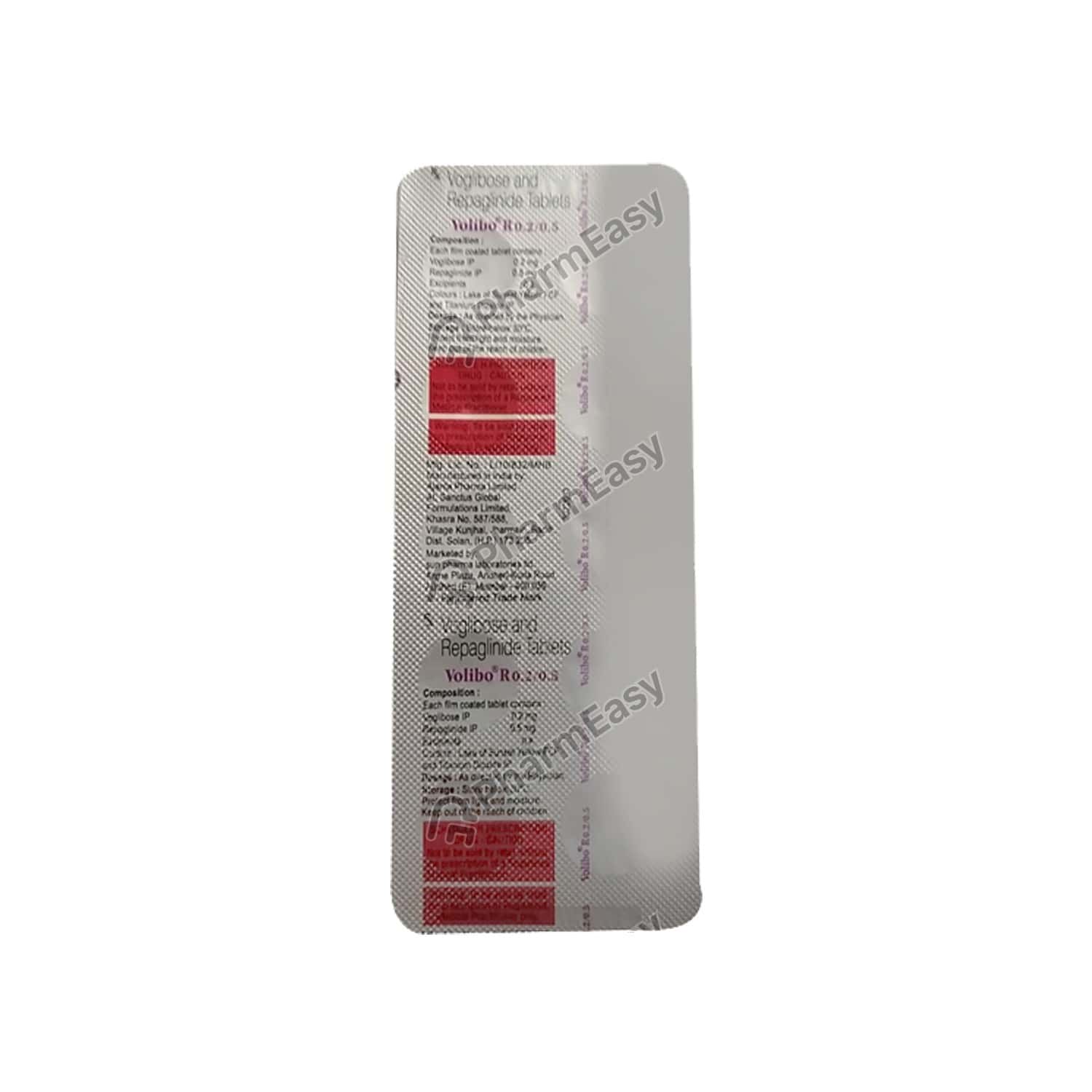 Buy Volibo R 0.2/0.5mg Strip Of 10 Tablets Online at Flat 18% OFF ...