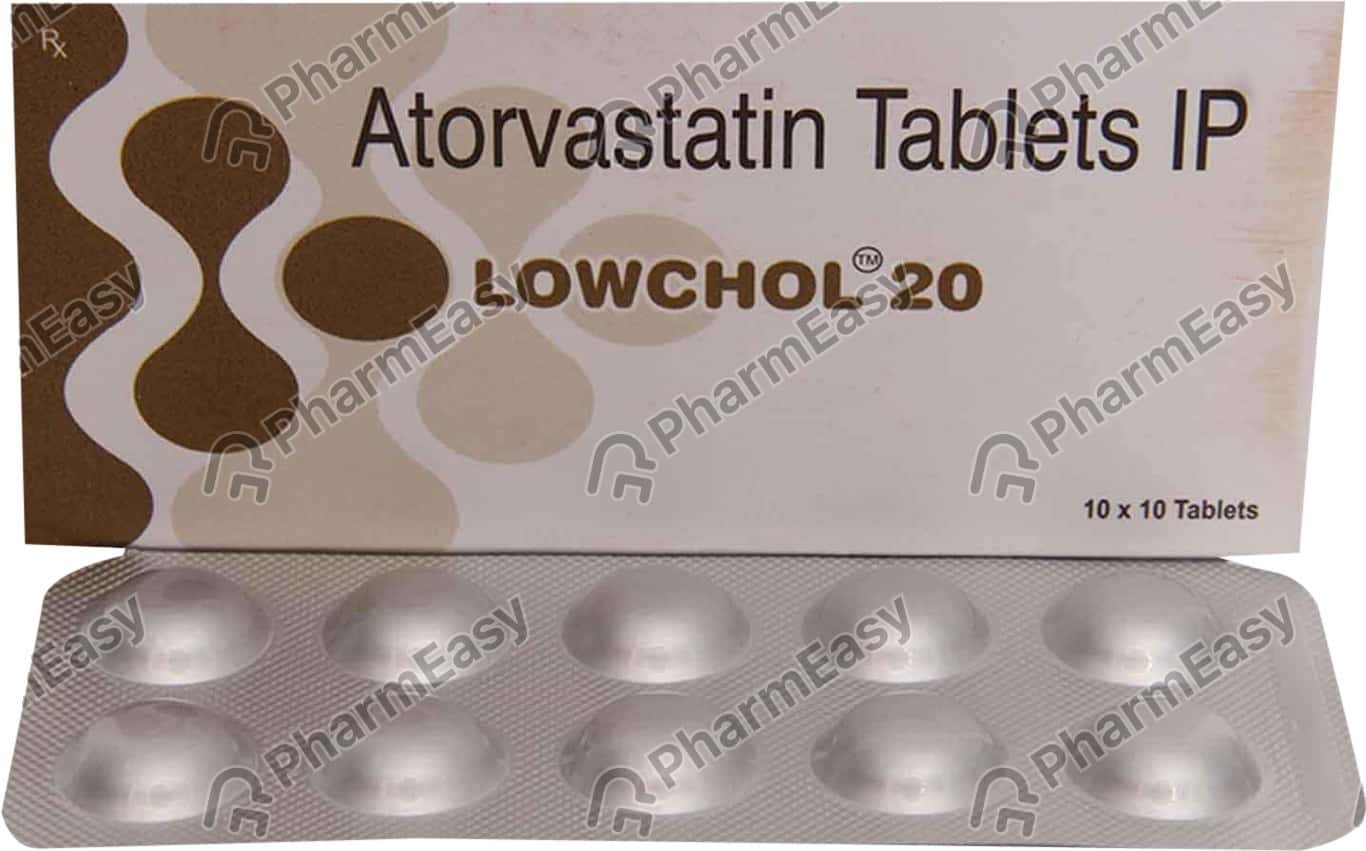 Lowchol 20 MG Tablet (10): Uses, Side Effects, Price & Dosage | PharmEasy