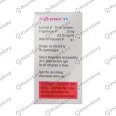 Aqsusten 25 MG/ML Solution For Injection (1.119): Uses, Side Effects ...