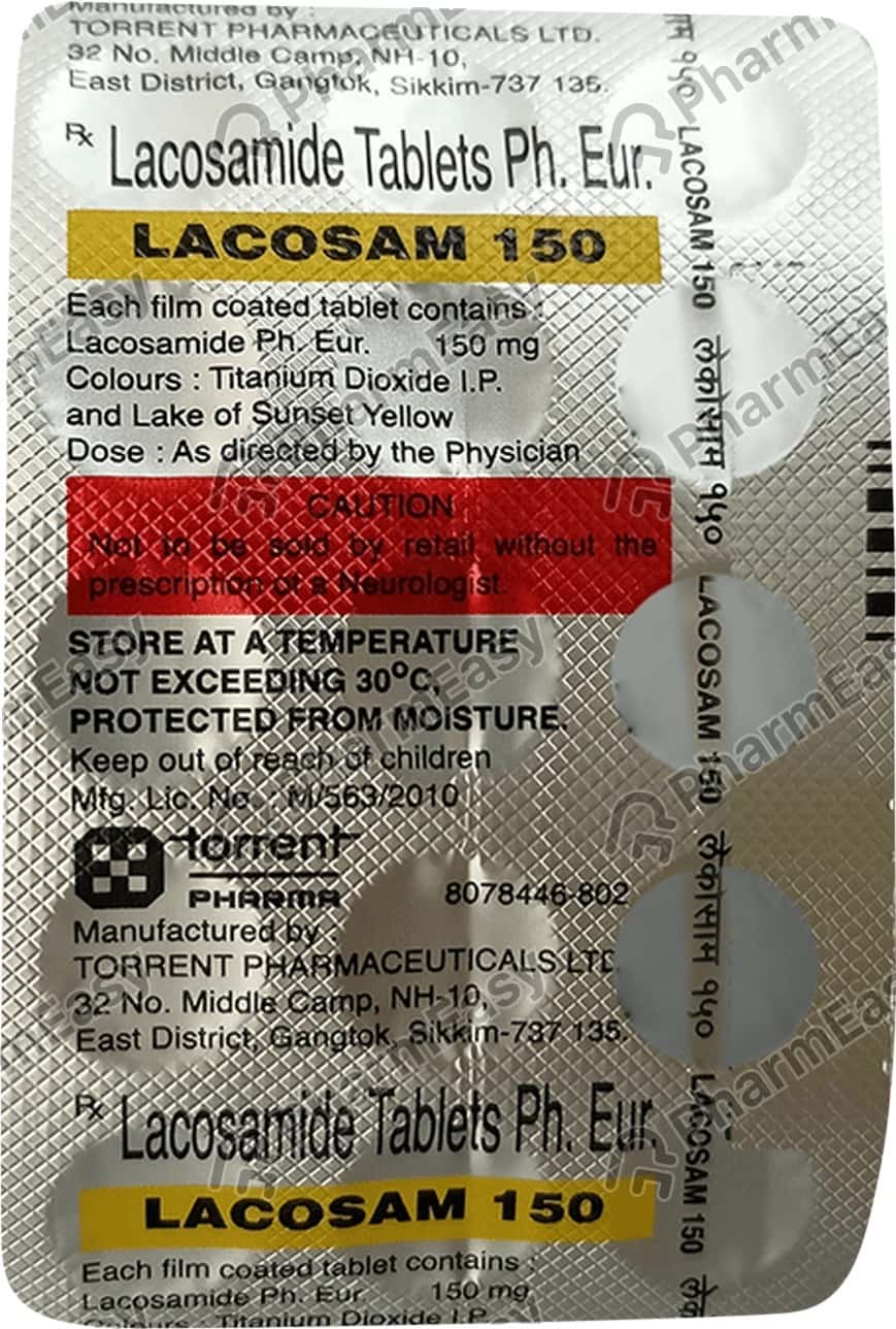 Lacosam 150 MG Tablet (15): Uses, Side Effects, Price & Dosage | PharmEasy