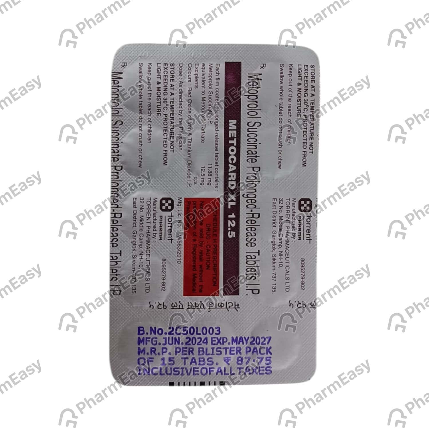 Buy Metocard Xl 12.5 MG Tablet (15) Online at Flat 15% OFF | PharmEasy