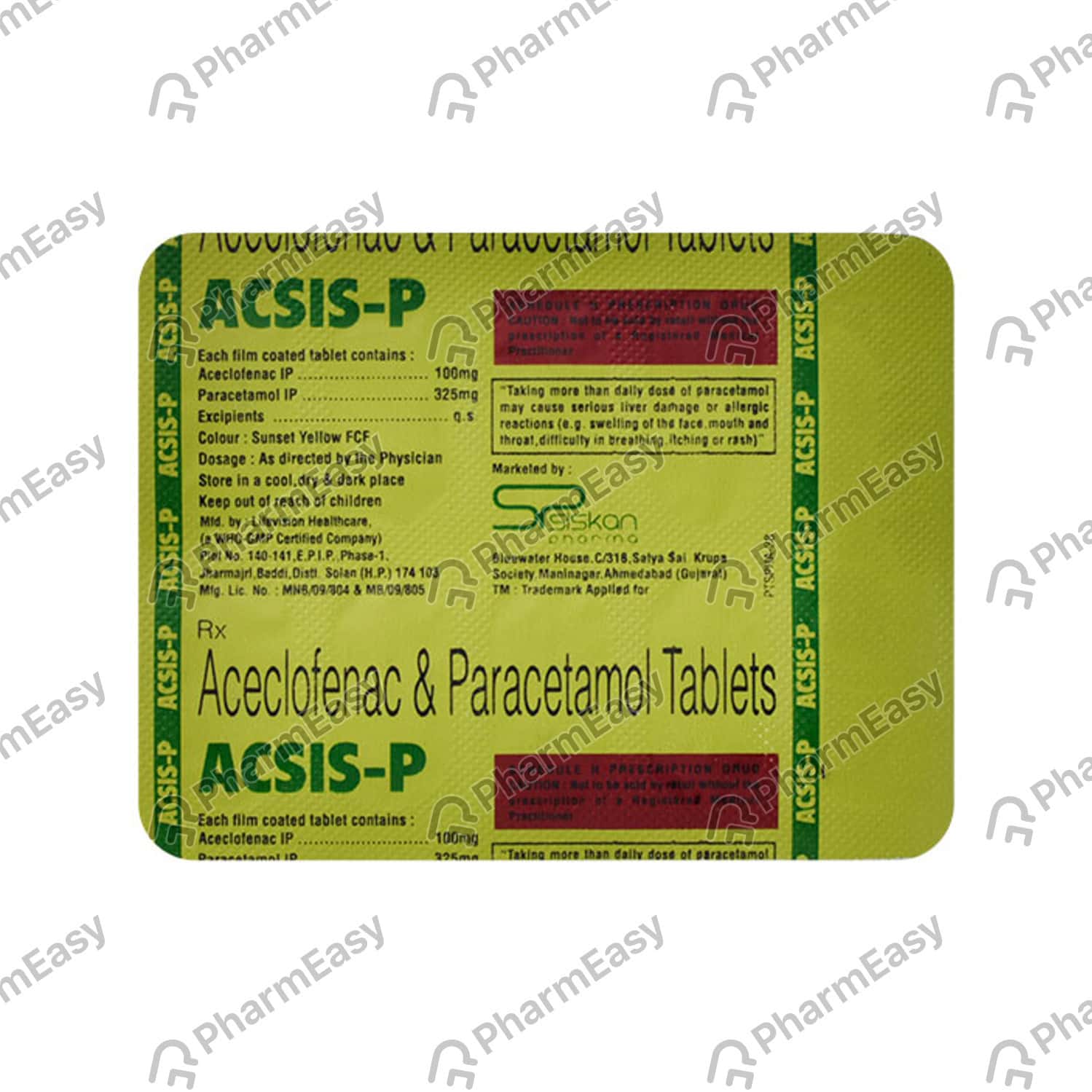 Buy Acsis P Strip Of 10 Tablets Online at Flat 15% OFF | PharmEasy