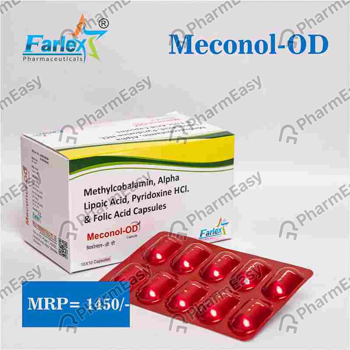 Meconol Od Strip Of 10 Tablets: Uses, Side Effects, Price & Dosage ...