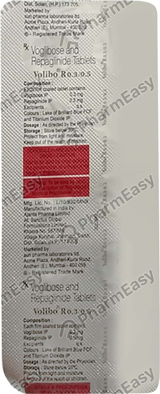 Volibo R 0.3/0.5mg Strip Of 10 Tablets: Uses, Side Effects, Price ...