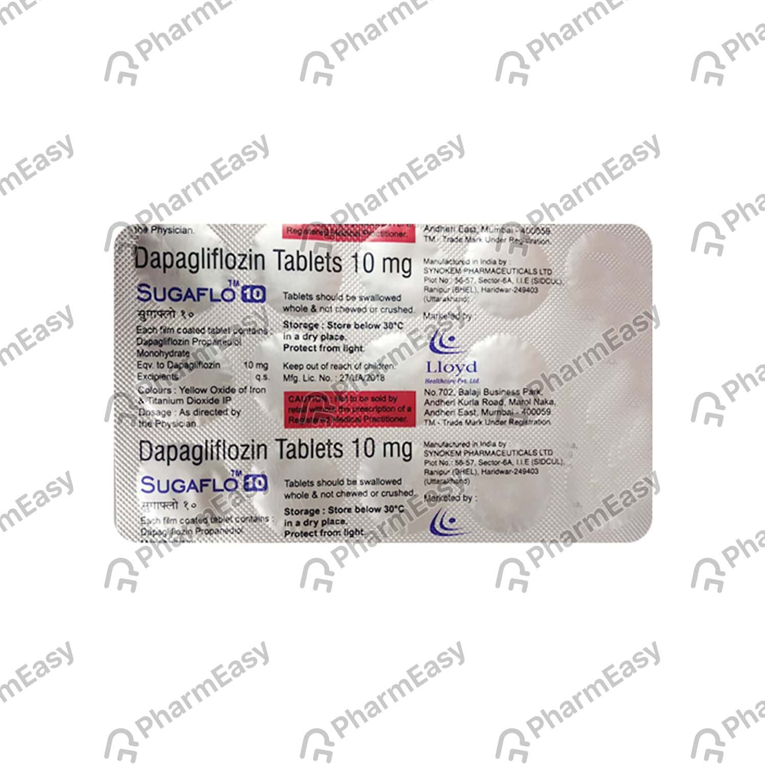 Sugaflo 10 MG Tablet (10): Uses, Side Effects, Price & Dosage | PharmEasy