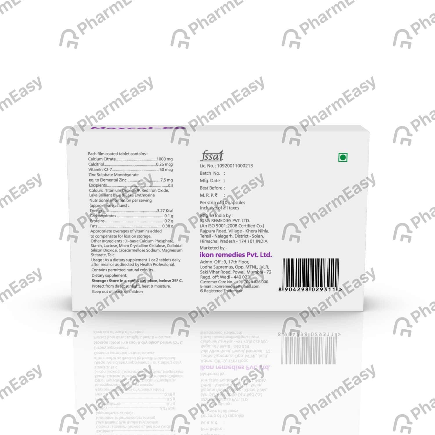 Buy Maycal Ck Strip Of 10 Tablets Online at Flat 15% OFF | PharmEasy