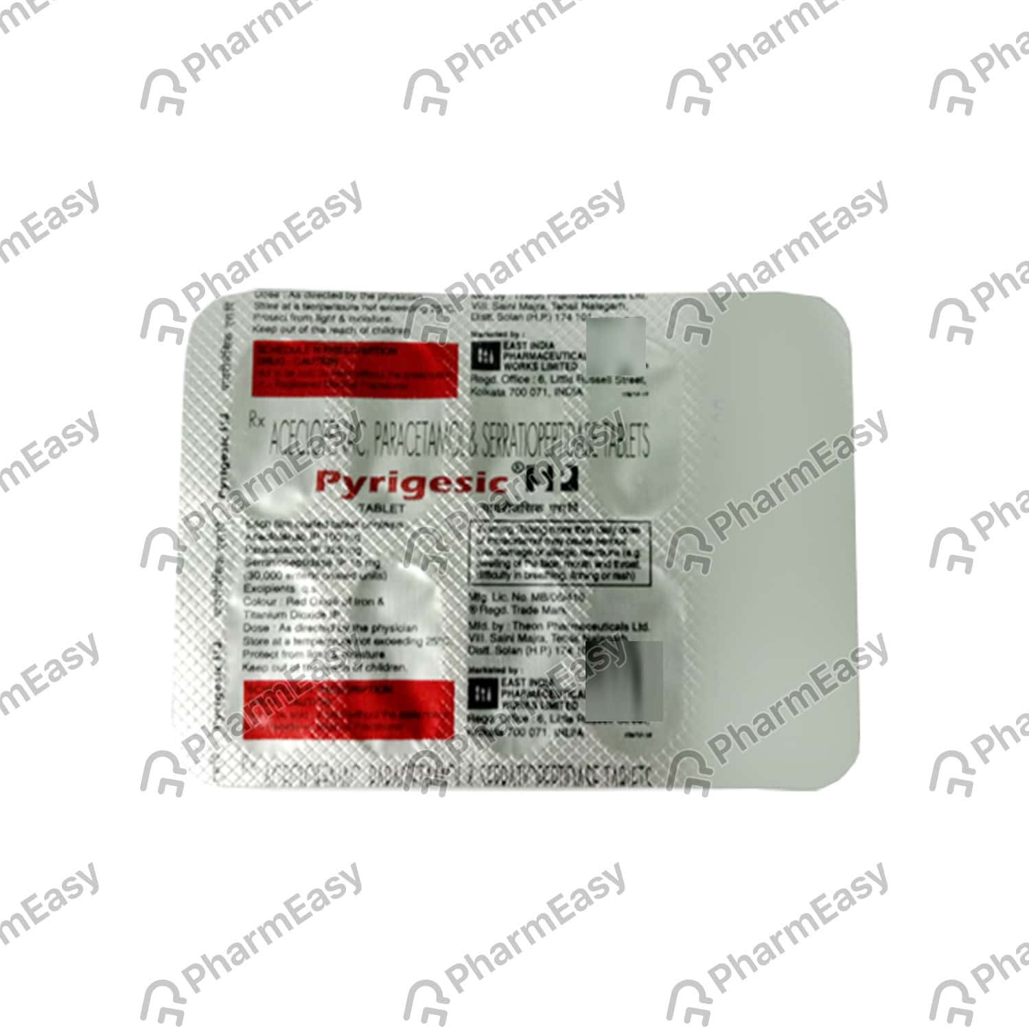 Pyrigesic Sp Strip Of 10 Tablets: Uses, Side Effects, Price & Dosage | PharmEasy