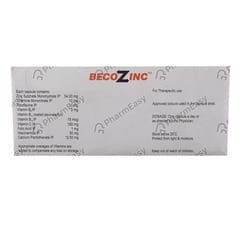 Buy Becozinc M Strip Of 10 Tablets Online at Flat 18% OFF* | PharmEasy