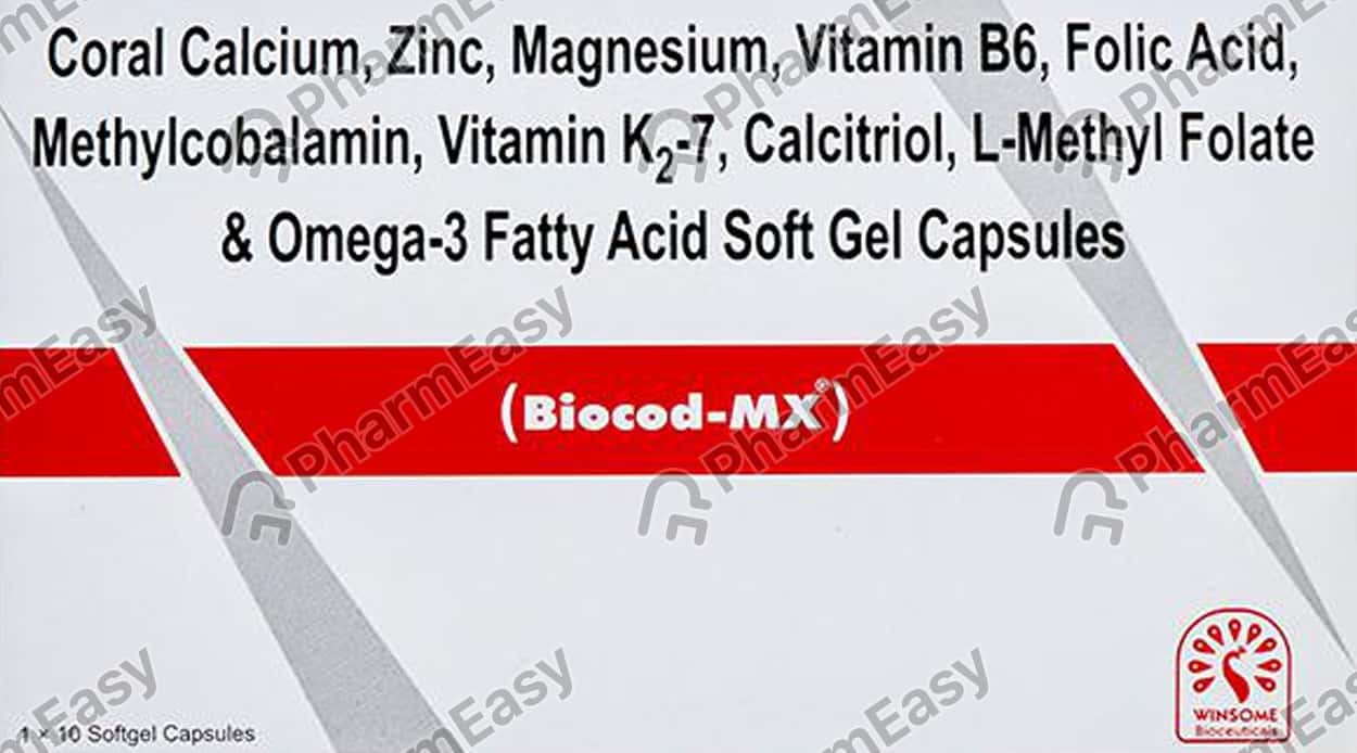 Buy Biocod Mx Strip Of 10 Capsules Online at Flat 15% OFF | PharmEasy