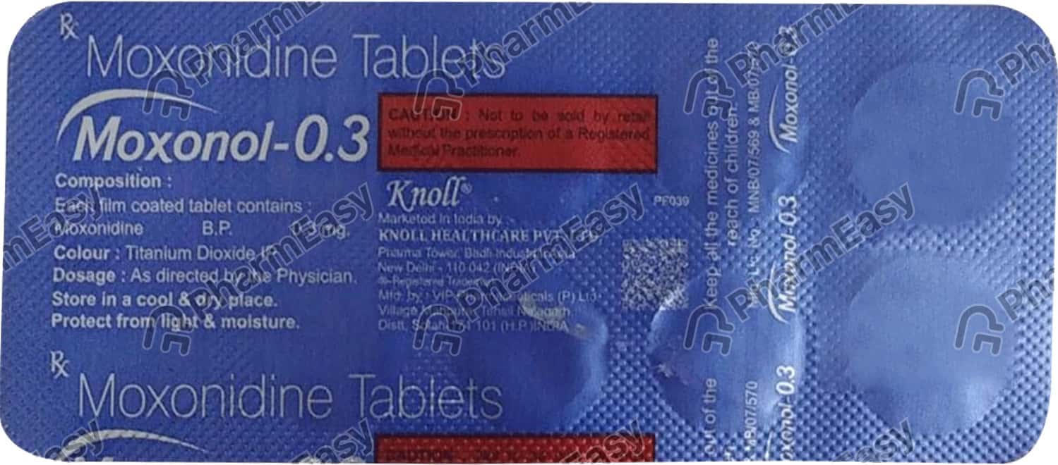 Moxonol 0.3 MG Tablet (10): Uses, Side Effects, Price & Dosage | PharmEasy
