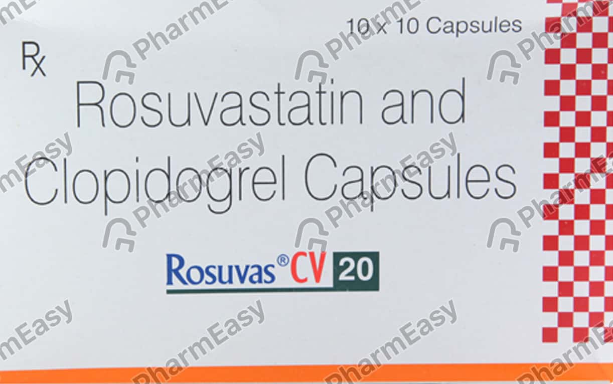Rosunova Cv 20mg Strip Of 10 Capsules: Uses, Side Effects, Price ...