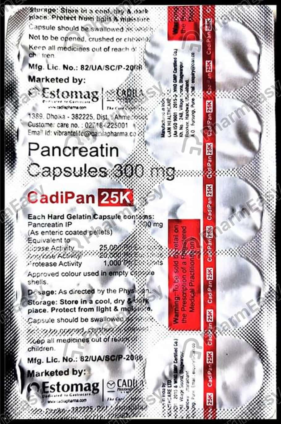 Panlipase 300 MG Capsule (10): Uses, Side Effects, Price, Dosage ...